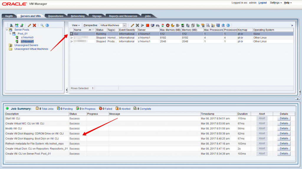 Oracle VM Server – Criar uma VM via CLI – Rodrigo Lira