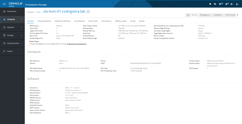Oracle Linux Virtualization Manager Parte 04 Adicionando Um Host Kvm