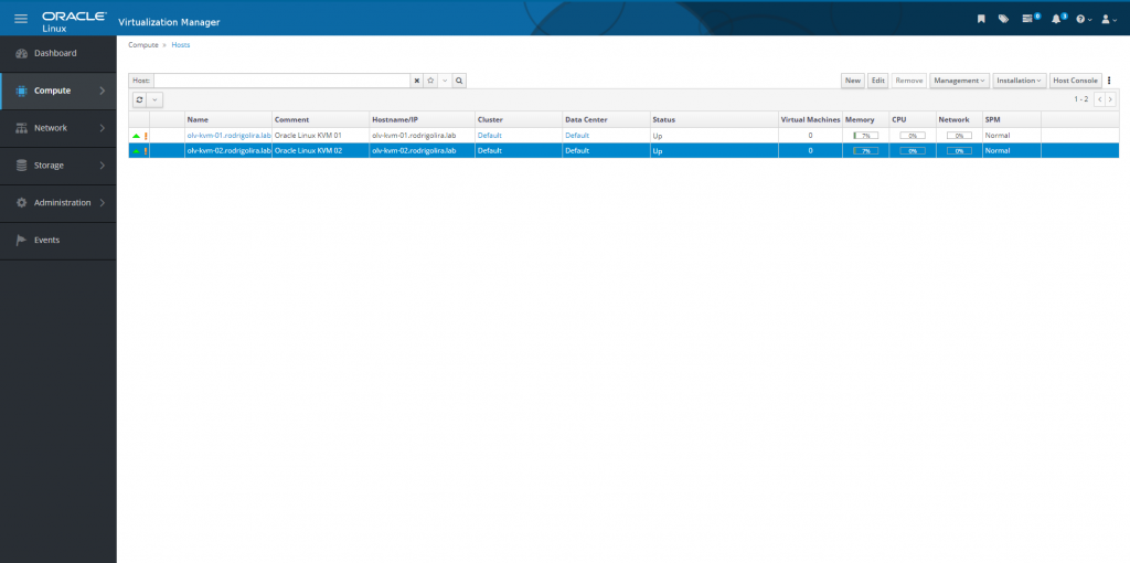 Oracle Linux Virtualization Manager – Parte 04 (Adicionando um Host KVM ...